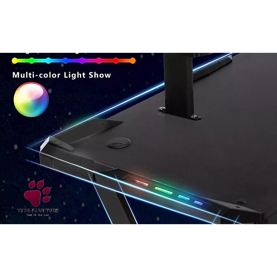 Gaming rgb table trending with remote control lights and stands ...