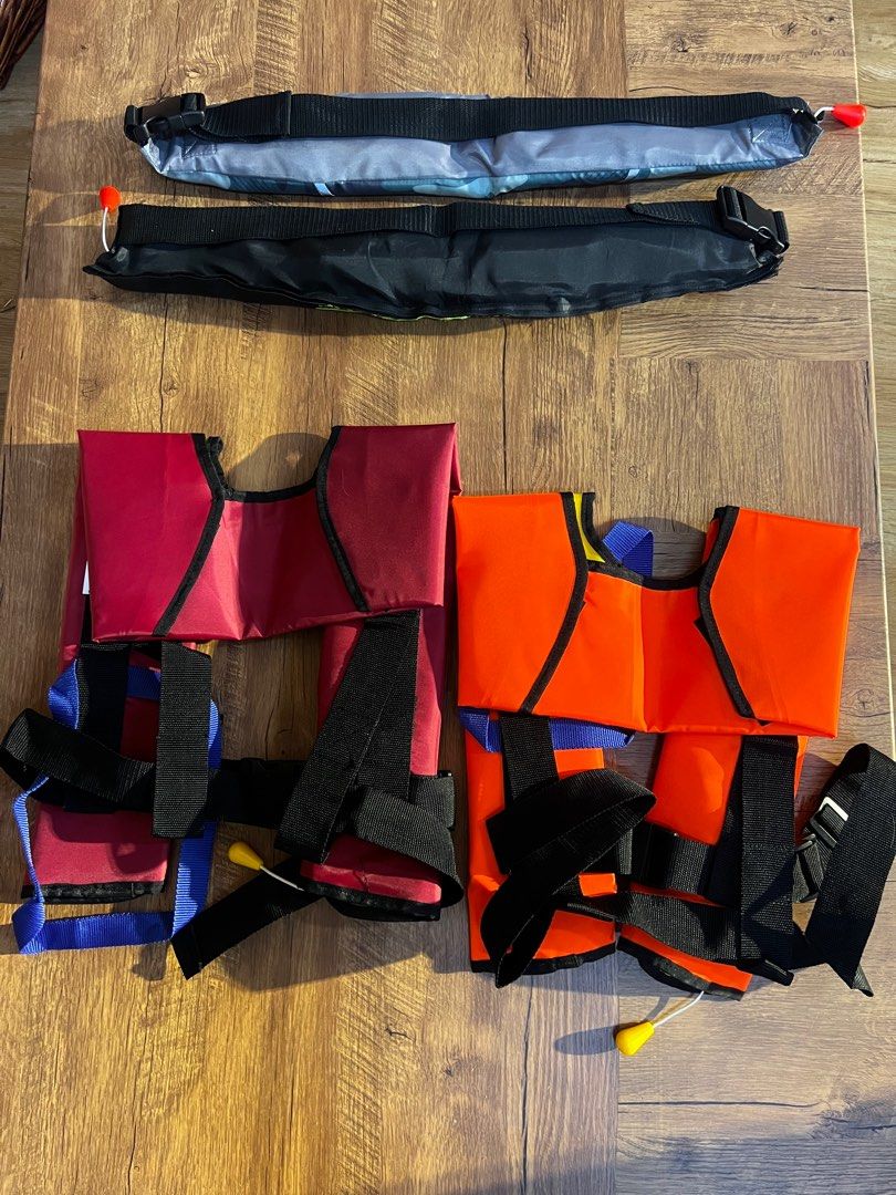 Gas Inflatable Life Jacket (Automatic) 100n, Sports Equipment, Fishing ...
