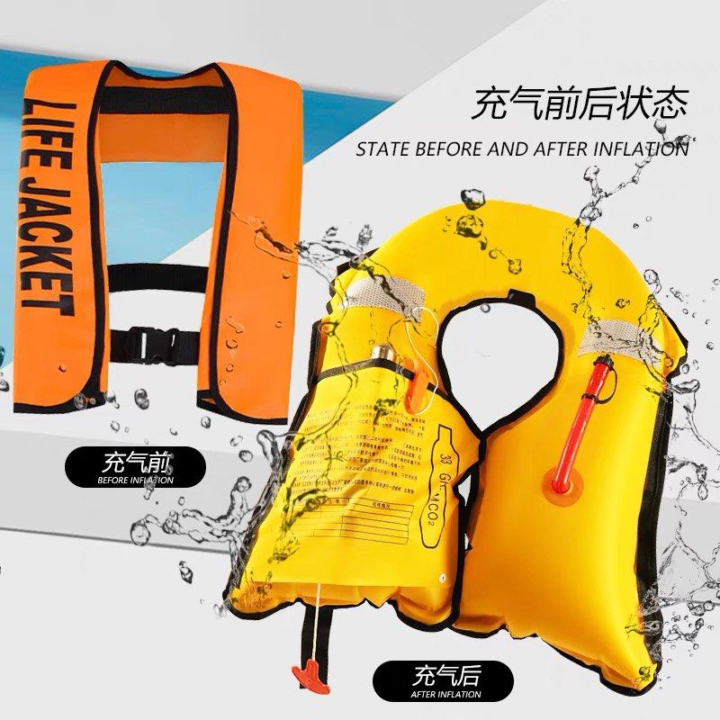 Gas Inflatable Life Jacket (Automatic) 100n, Sports Equipment, Fishing ...