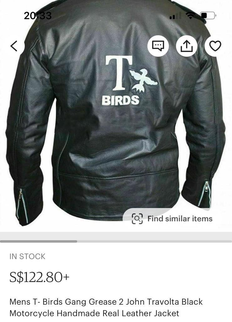 GREASE MOVIE Genuine leather jacket, Men's Fashion, Coats, Jackets and ...