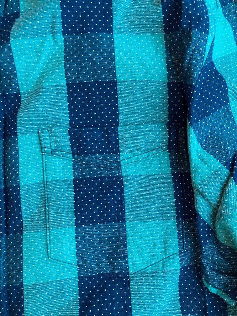 Green checkers Shirt, Men's Fashion, Tops & Sets, Formal Shirts on ...