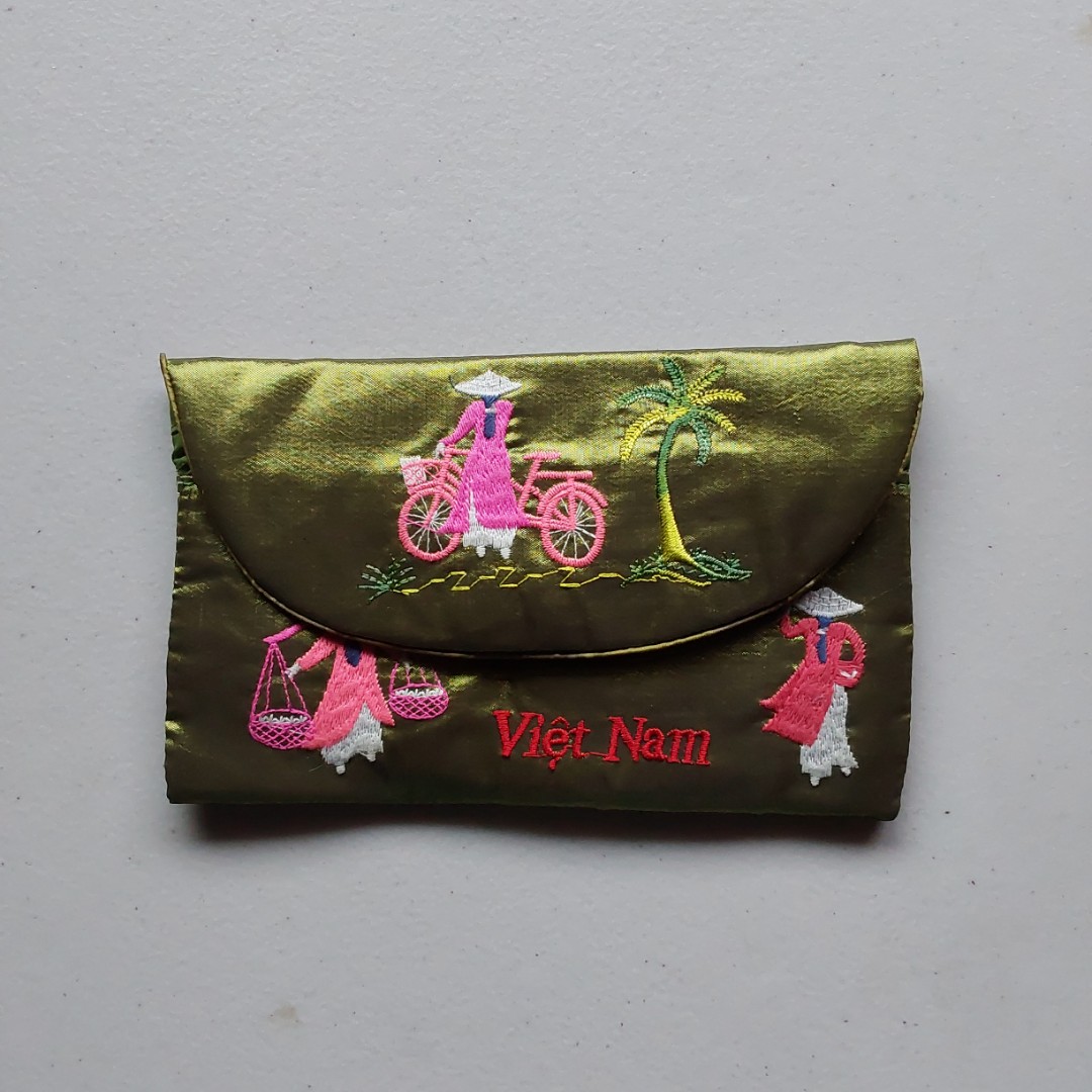 Green Pouch Vietnam Design, Women's Fashion, Bags & Wallets, Purses ...