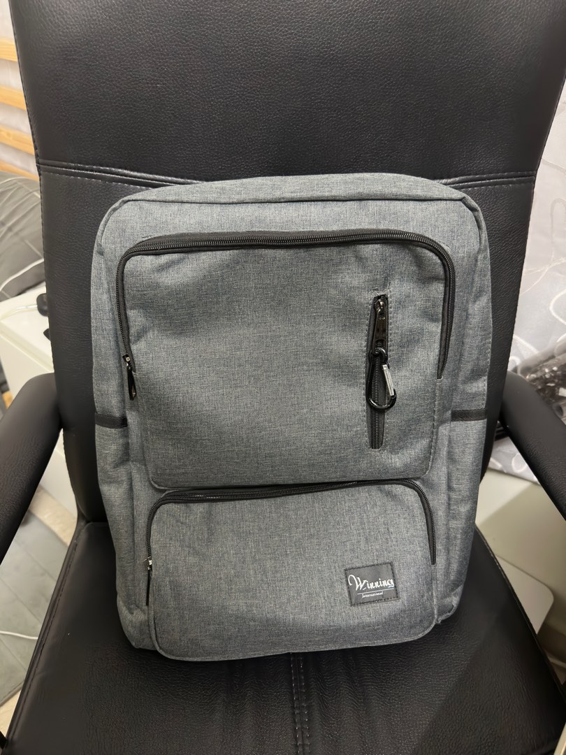 Grey backpack, Men's Fashion, Bags, Backpacks on Carousell