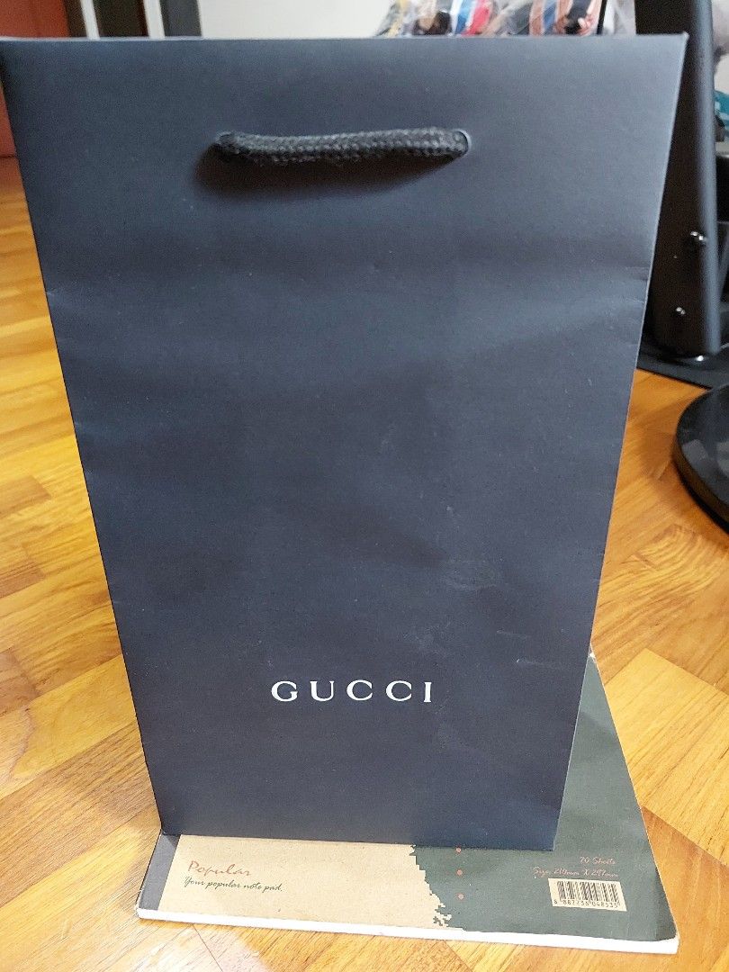 Gucci paper bag, Luxury, Accessories on Carousell