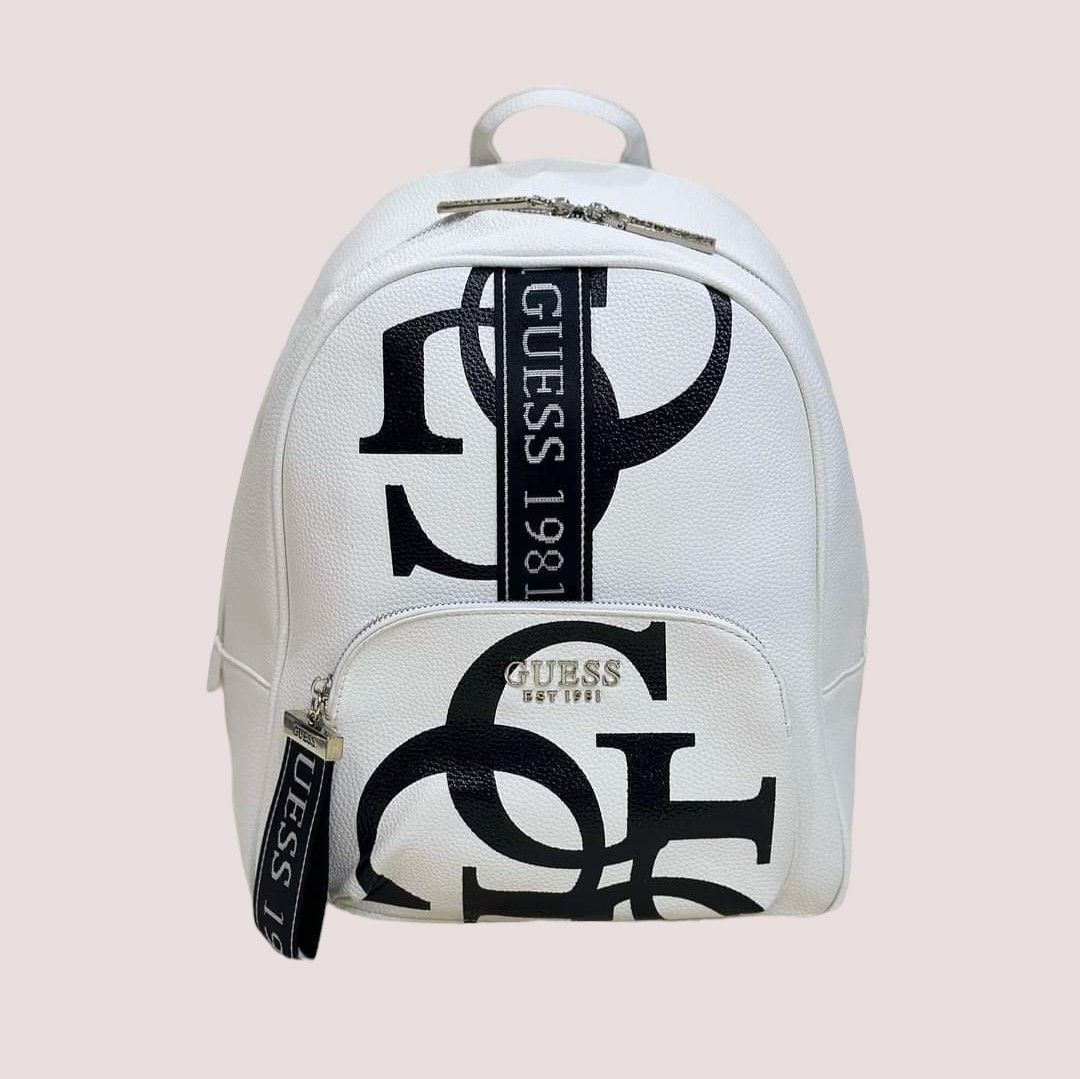 Guess Backpack (White), Women's Fashion, Bags & Wallets, Backpacks on ...
