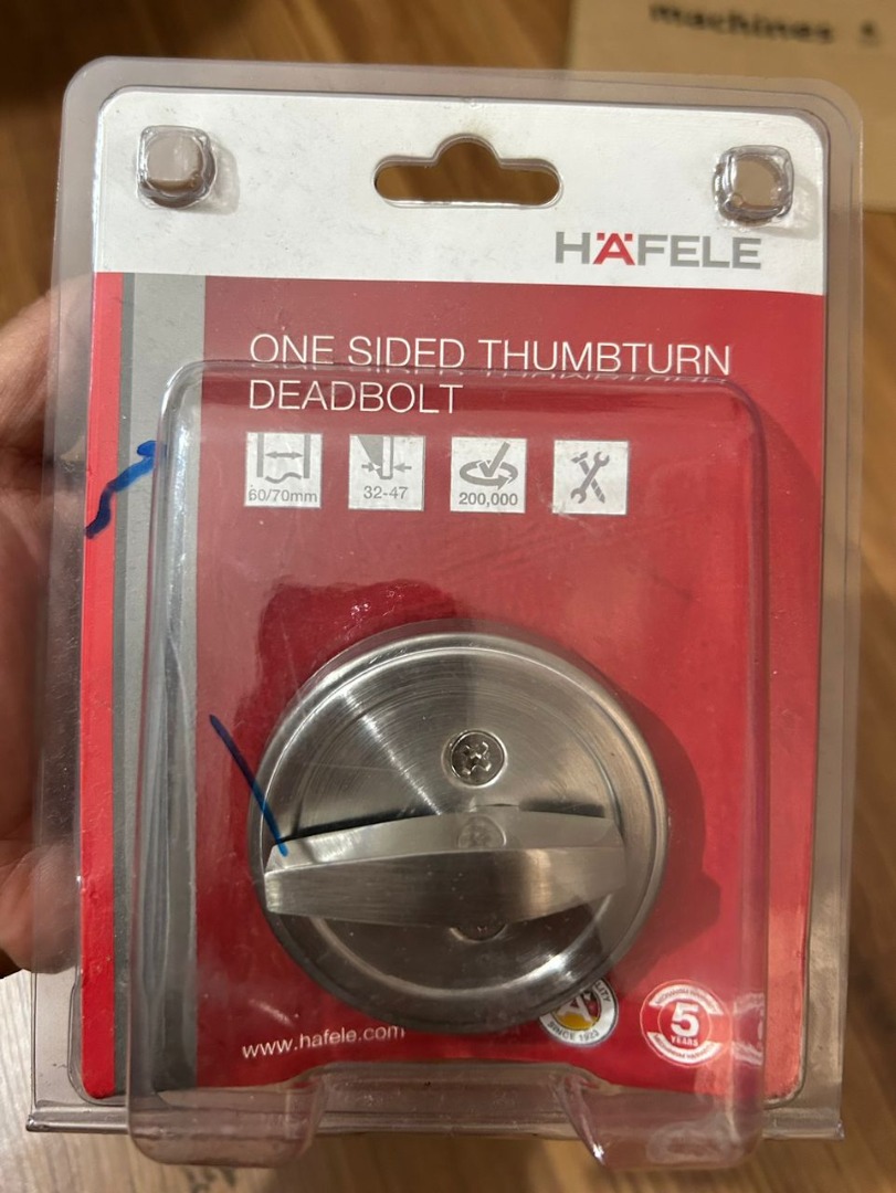 HAFELE One Sided Thumbturn Deadbolt, Furniture & Home Living, Security ...