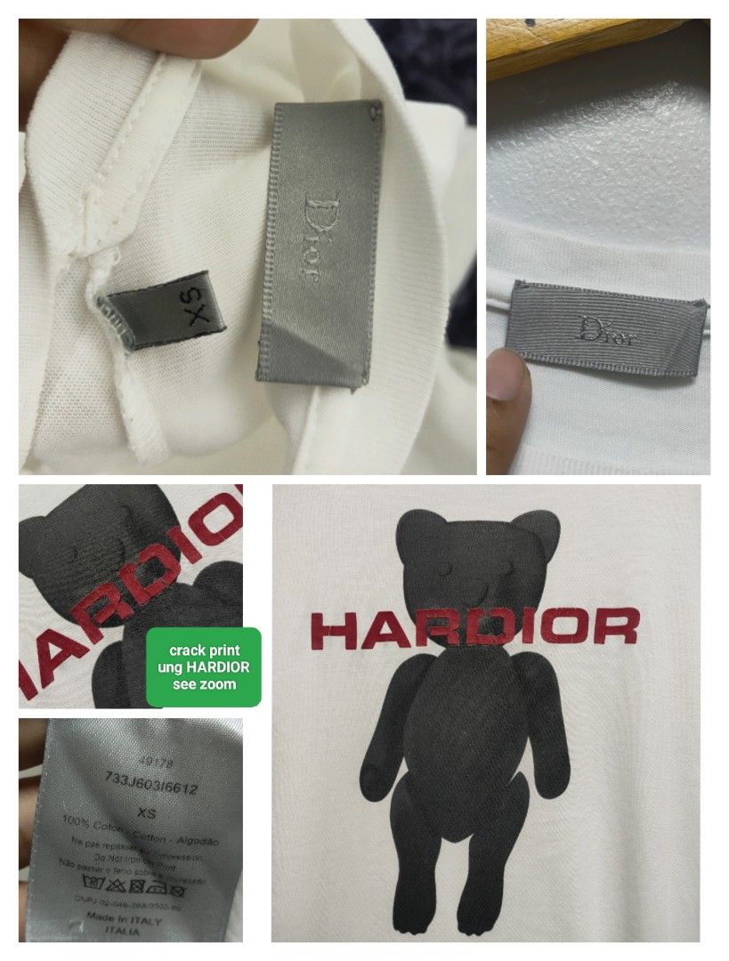 HARDIOR Bear DIOR Tshirt, Luxury, Apparel on Carousell