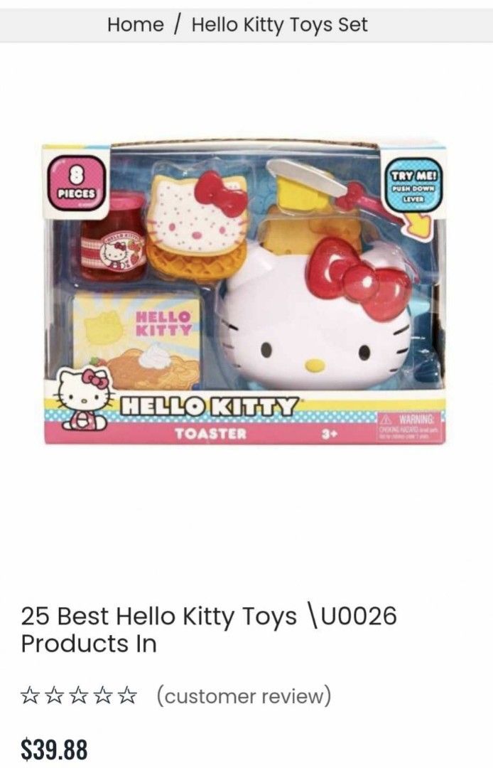 2 in 1 price! Hello Kitty Toy, toaster and grill., Hobbies & Toys, Toys ...