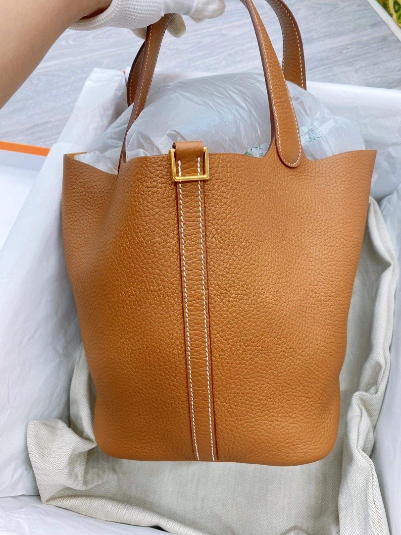 Hermes Picotin 22 Gold GHW BNIB, Luxury, Bags & Wallets on Carousell
