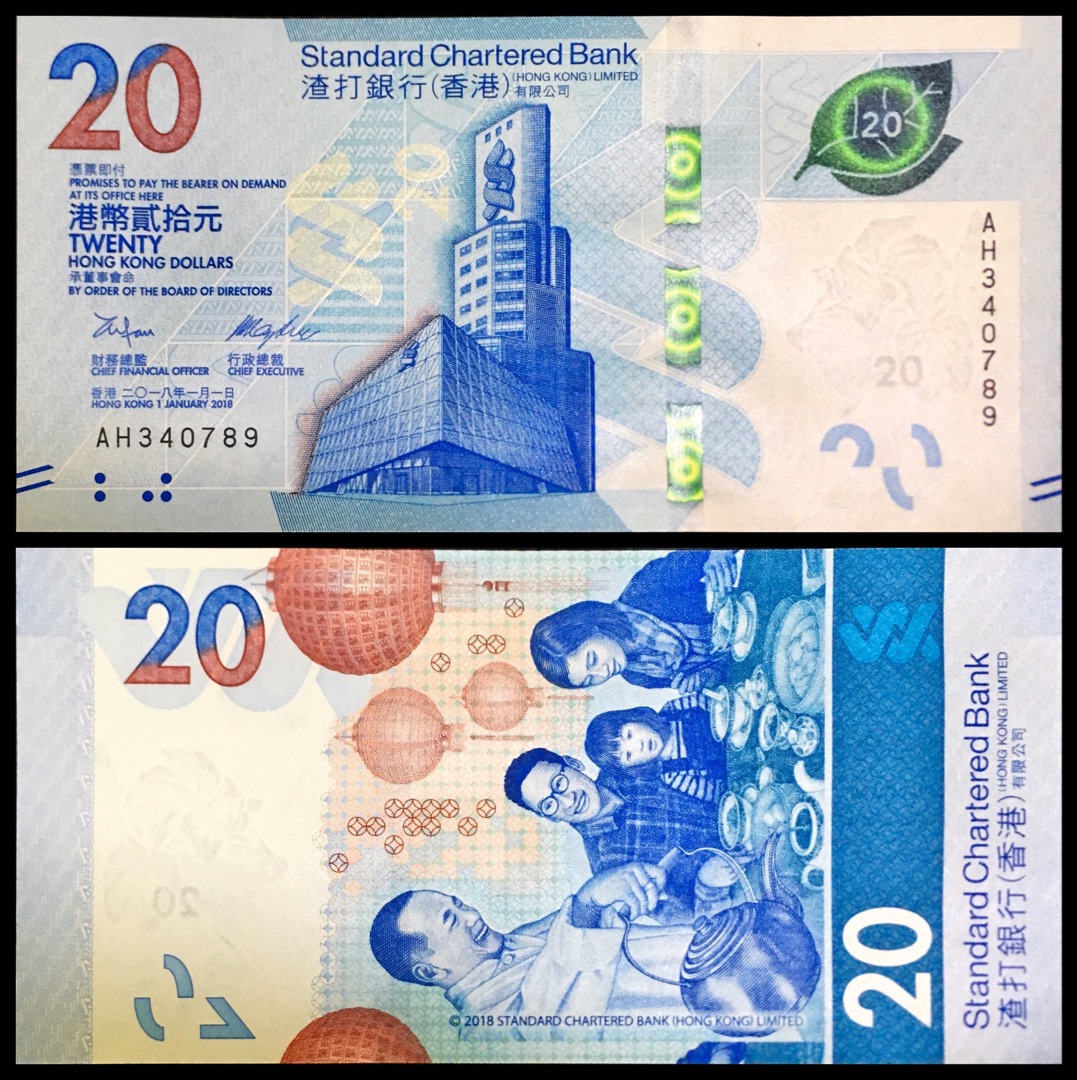 HONG KONG SCB 20 DOLLAR UNC, Hobbies & Toys, Memorabilia & Collectibles, Currency on Carousell