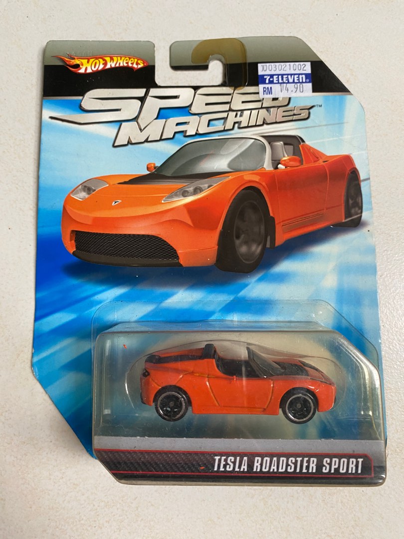 Hot Wheels Speed Machines Tesla Roadster Sport - burnt Orange (1:64 ...
