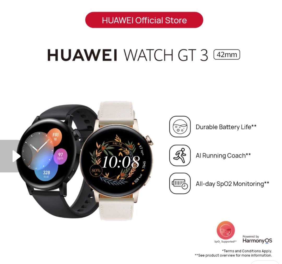 Huawei watch GT3 42mm, Mobile Phones & Gadgets, Wearables & Smart ...
