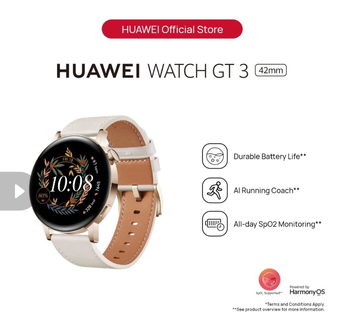 Huawei watch GT3 42mm, Mobile Phones & Gadgets, Wearables & Smart ...