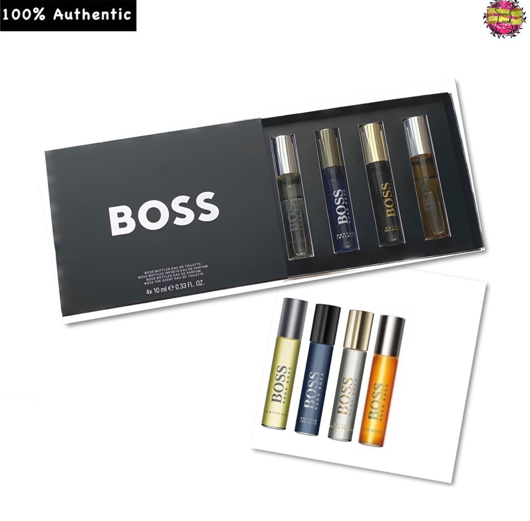 Hugo Boss 4PCS Spray Gift Set (4 x 10ml Spray) for Men, Beauty ...