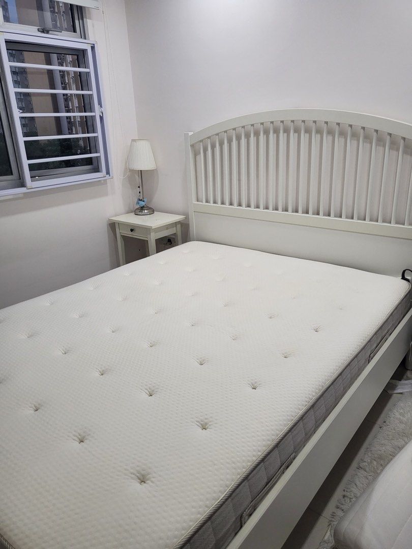 IKEA bedroom set Tyseddal Frame, Hesseng Spring Mattress, hemnes ...