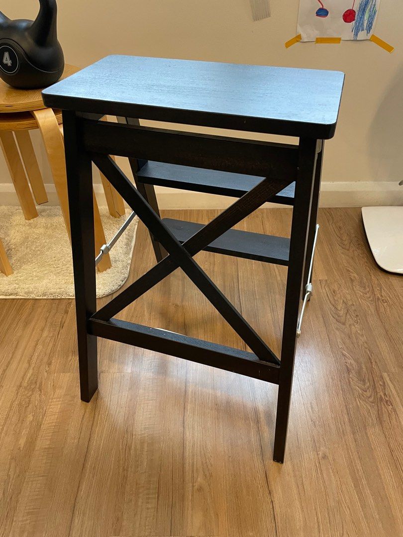 Ikea Bekvam Ladder Step stool (Black), Furniture & Home Living, Home ...