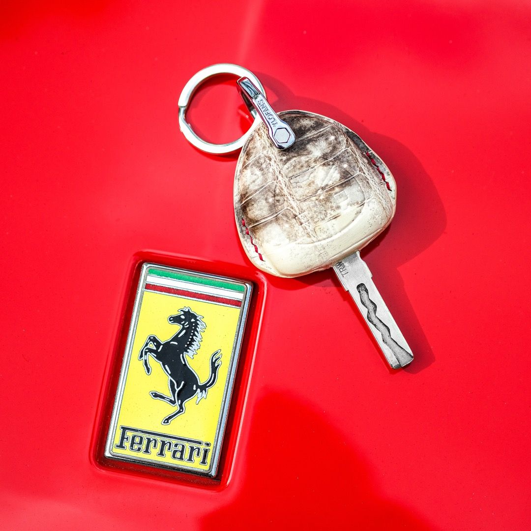 Custom Car Key Covers for Ferrari 458 in Natural Himalayan Crocodile ...