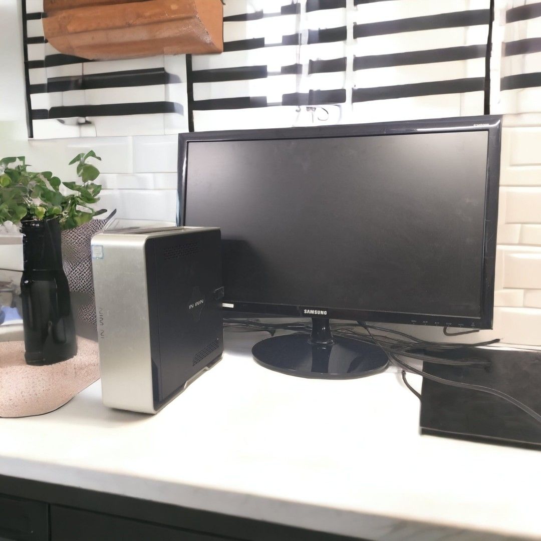 Inwin office PC clearance with Samsung 21 inch monitor with free ...