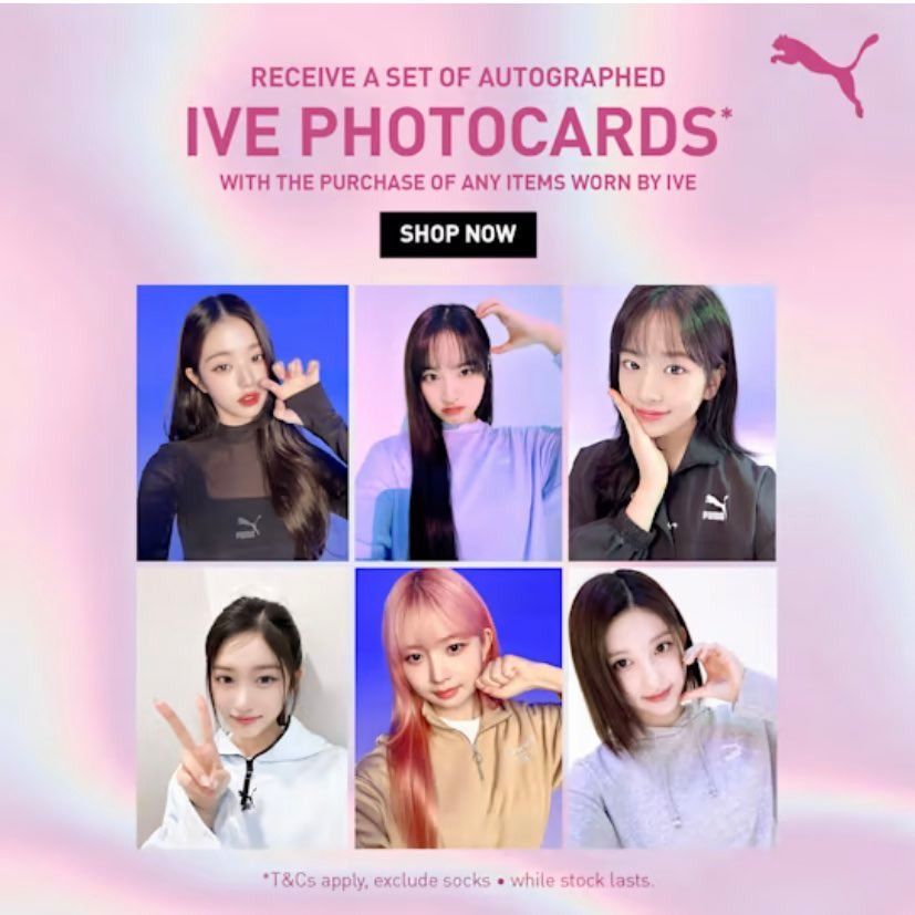 IVE PUMA 小卡, 興趣及遊戲, 收藏品及紀念品, 韓流 - Carousell