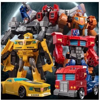 k Morphing toy model car robot bumblebee dinosaur steel rope figure ...