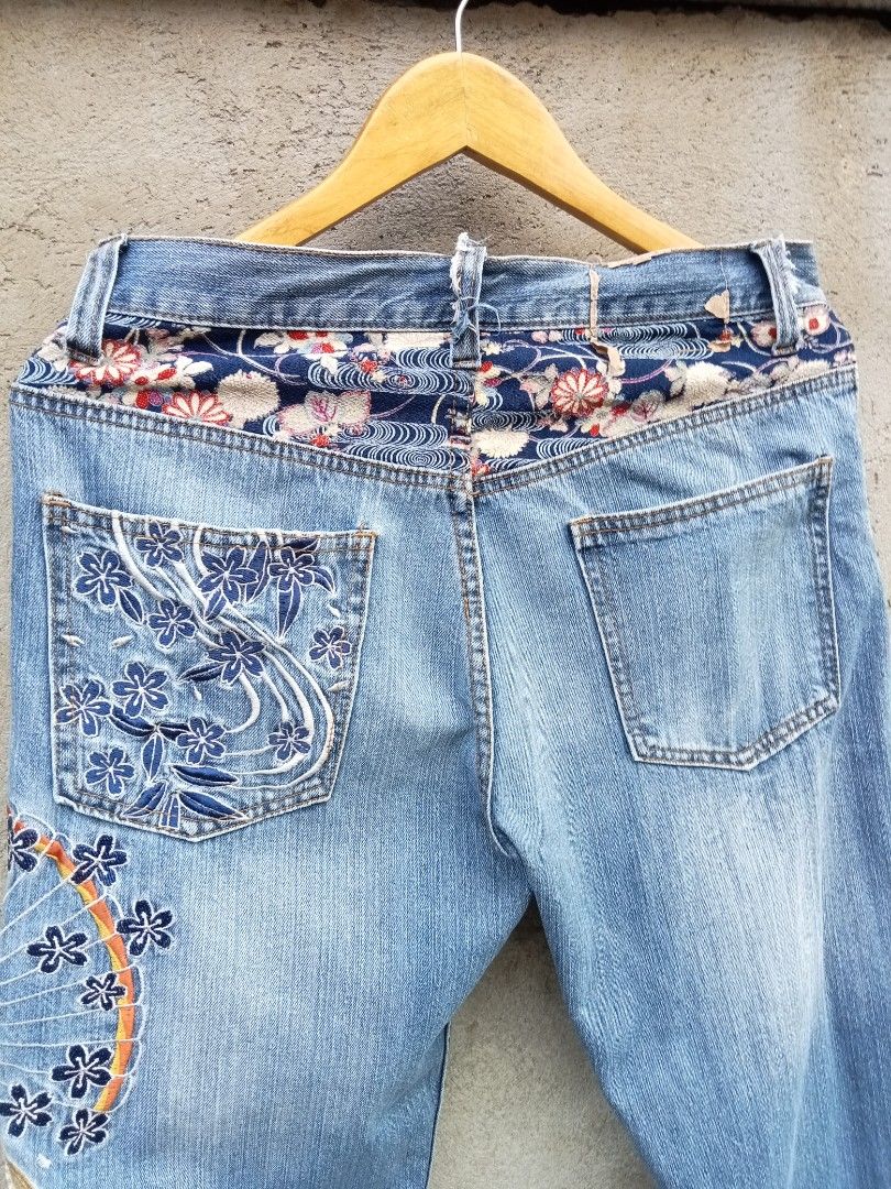 Karakuri japan koi fish jeans, Men's Fashion, Bottoms, Jeans on Carousell