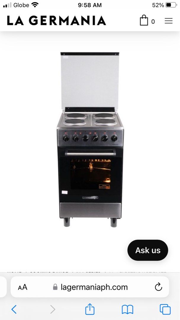 La Germania electric range FS5004, TV & Home Appliances, Kitchen ...