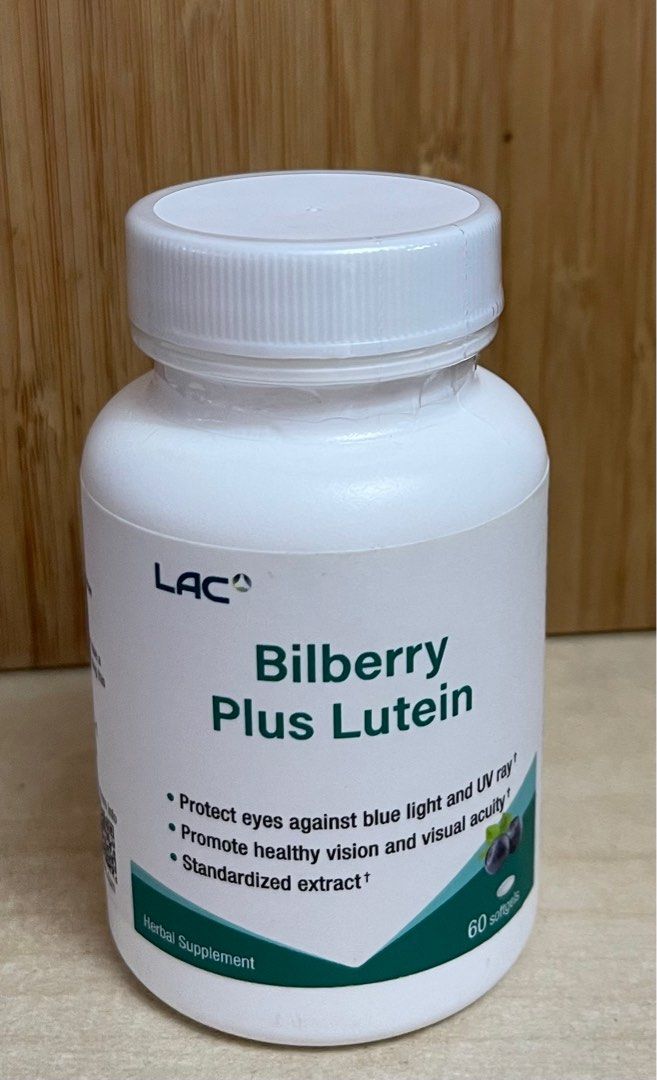 LAC Bilberry Plus Lutein, Health & Nutrition, Health Supplements ...
