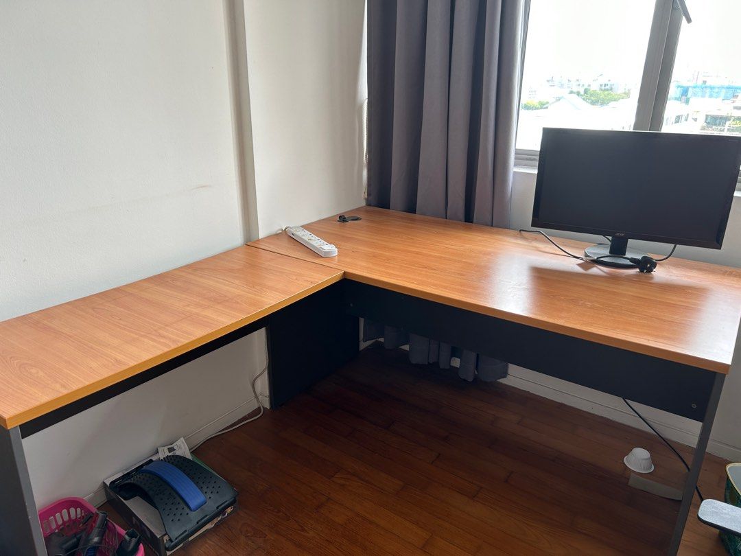 Large study desk, Furniture & Home Living, Furniture, Tables & Sets on ...