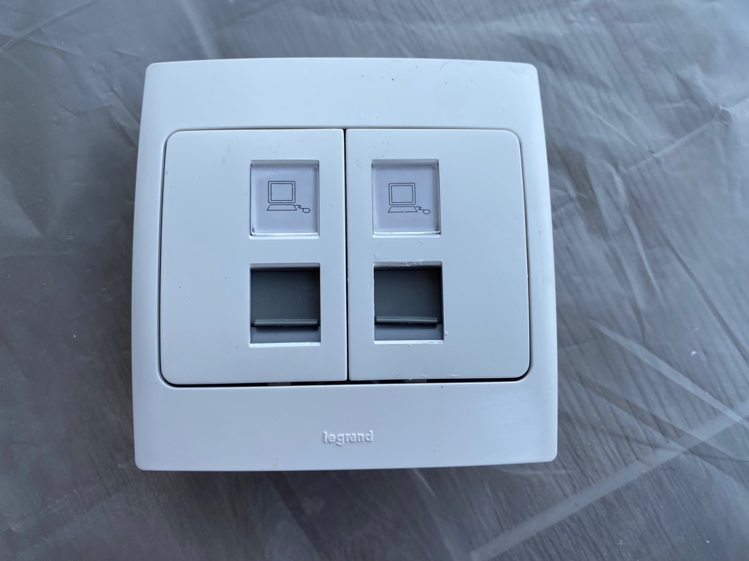Legrand Cat 6 ethernet double port, Computers & Tech, Parts ...