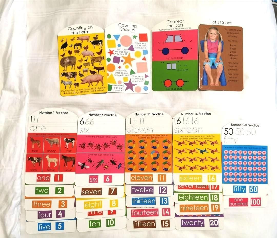 Let's Count Numbers Write and Wipe Cards for Kids, Hobbies & Toys, Toys ...