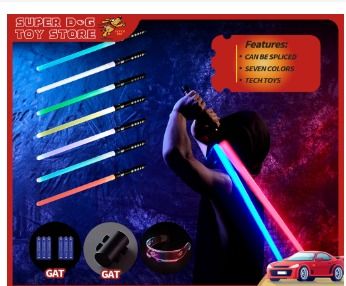 Lightsaber Toy Retractable Star Wars Laser LED Sword Set Children's Toy ...