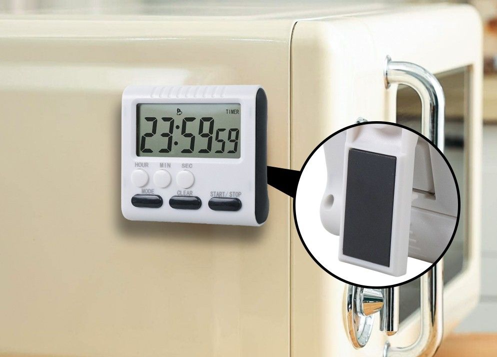 Magnetic Digital Kitchen Timer 24 Hours Count Up Down Alarm Clock Timer ...