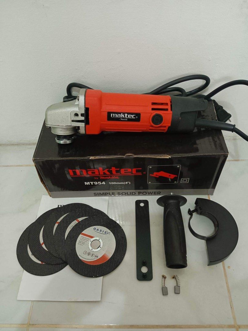 Maktec Heavy Duty Angle Grinder (with free 5pcs Oasis Cutting Disc ...