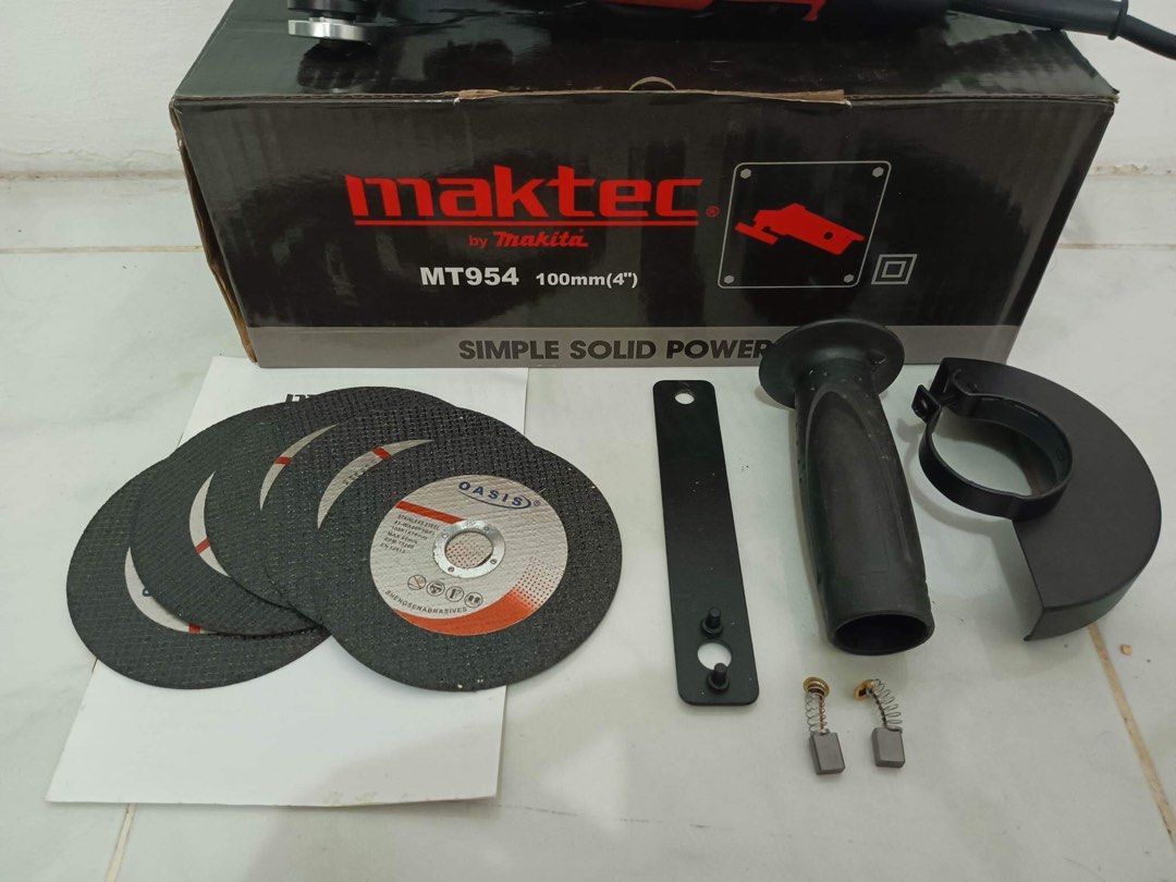 Maktec Heavy Duty Angle Grinder (with free 5pcs Oasis Cutting Disc ...