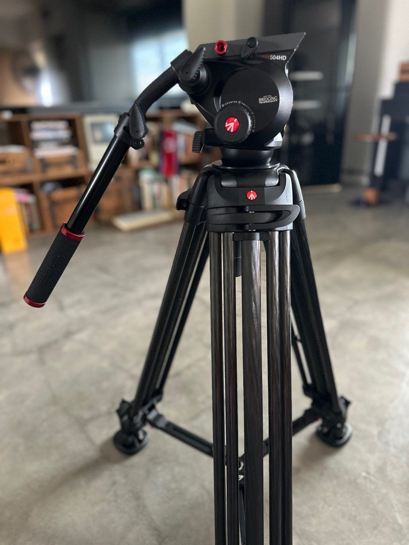 Manfrotto Tripod system with 504HD Fluid head and Carbon Fibre legs ...