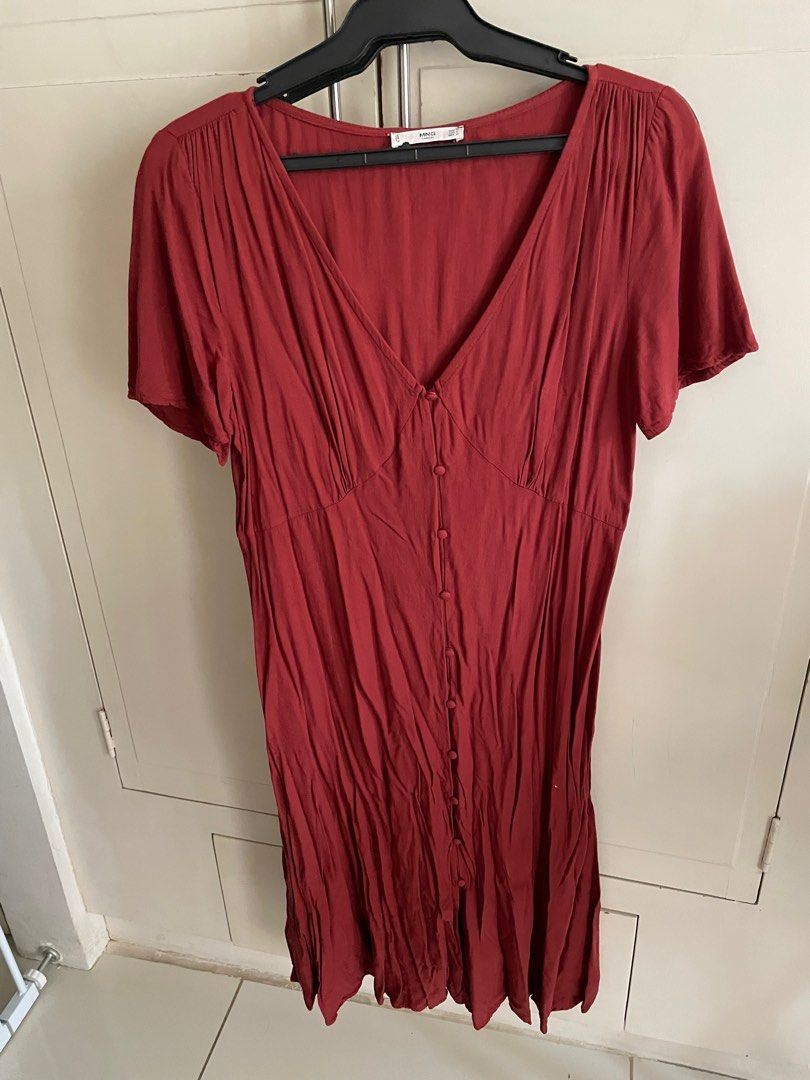 Mango Red Dress, Women's Fashion, Dresses & Sets, Dresses on Carousell
