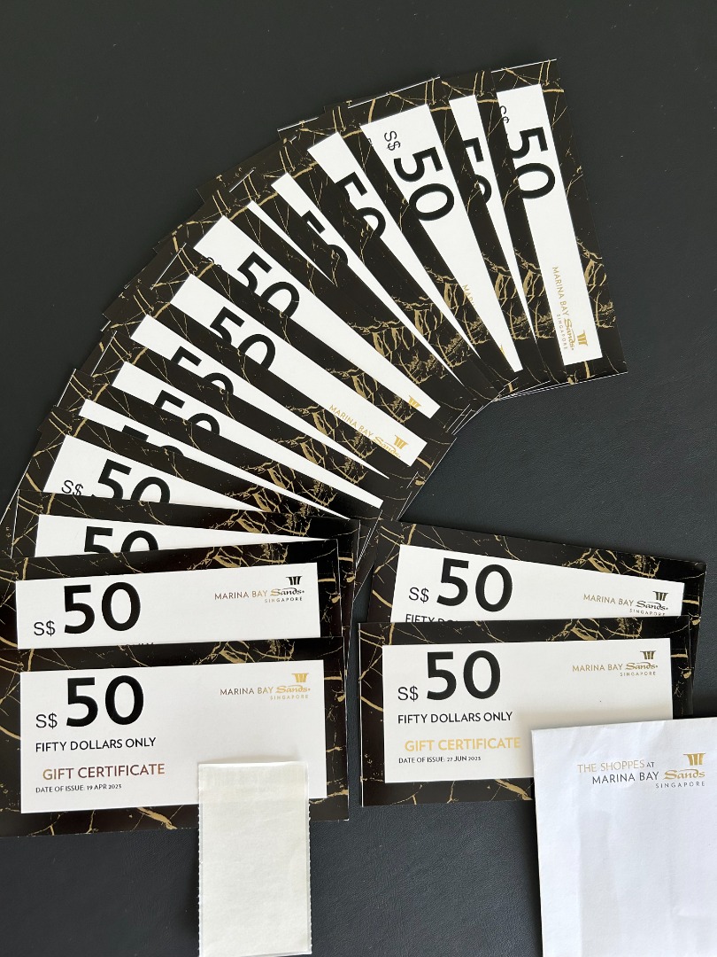 Marina Bay Sands Gift Certificates MBS Vouchers, Tickets & Vouchers ...