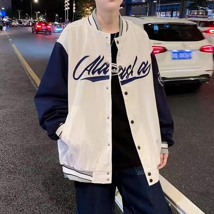 Men's Korean Style Jacket Varsity Jacket Casual Bomber stand collar ...