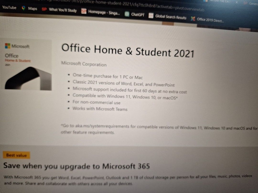 Microsoft Home & Student 2021, Computers & Tech, Parts & Accessories, Software on Carousell