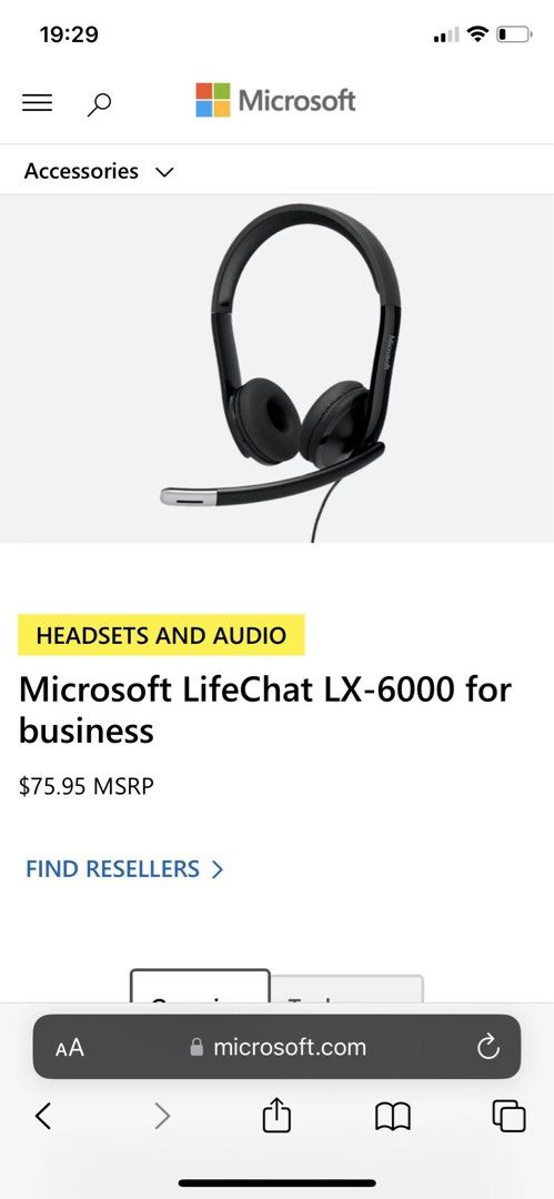 Microsoft LifeChat LX6000 for business, Audio, Headphones & Headsets on ...