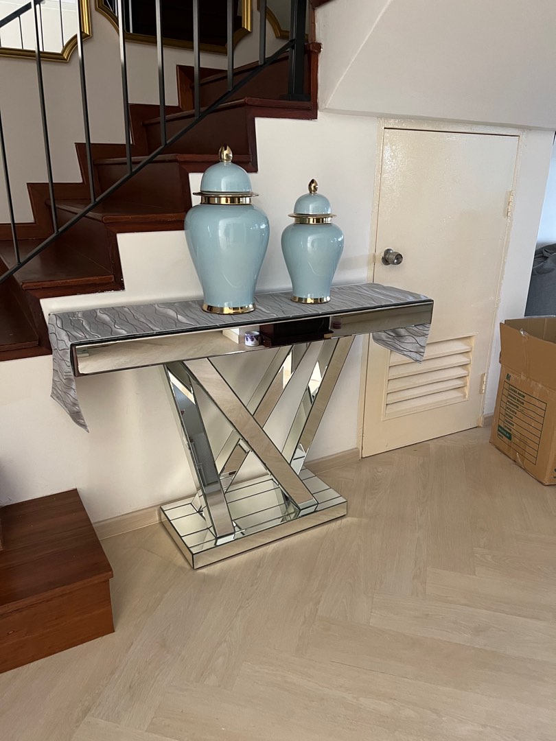 Mirrored Consol Table, Furniture & Home Living, Furniture, Tables ...