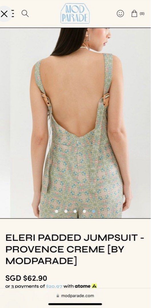 Modparade Eleri Padded Jumpsuit Romper, Women's Fashion, Dresses & Sets, Jumpsuits on Carousell