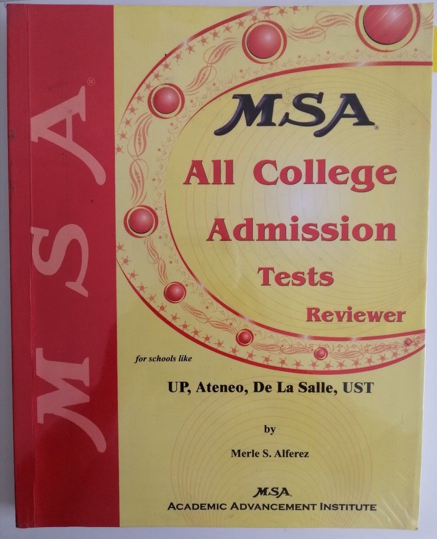 MSA All College Admission Tests Reviewer (UP, DLSU, UST, Ateneo ...