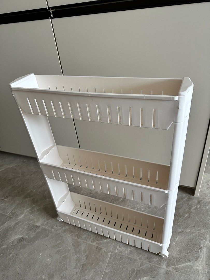 Narrow shelf with roller, Furniture & Home Living, Furniture, Shelves ...