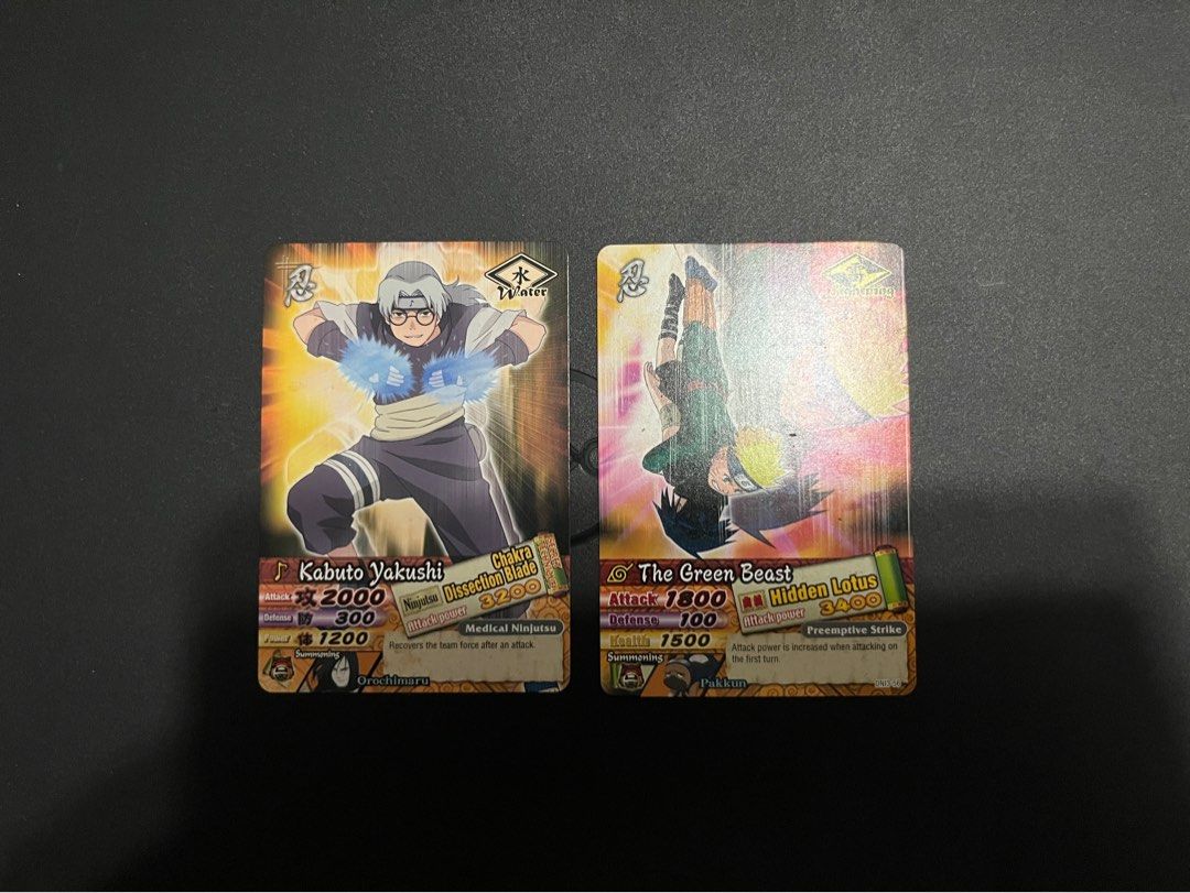 Naruto Narutimate Ninja Fight Cards ( Kabuto Yakushi &The Green Beast ...