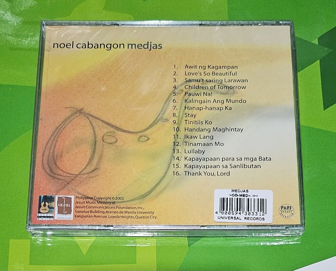 Noel Cabangon - Medjas - Sealed OPM Pinoy, Hobbies & Toys, Music ...