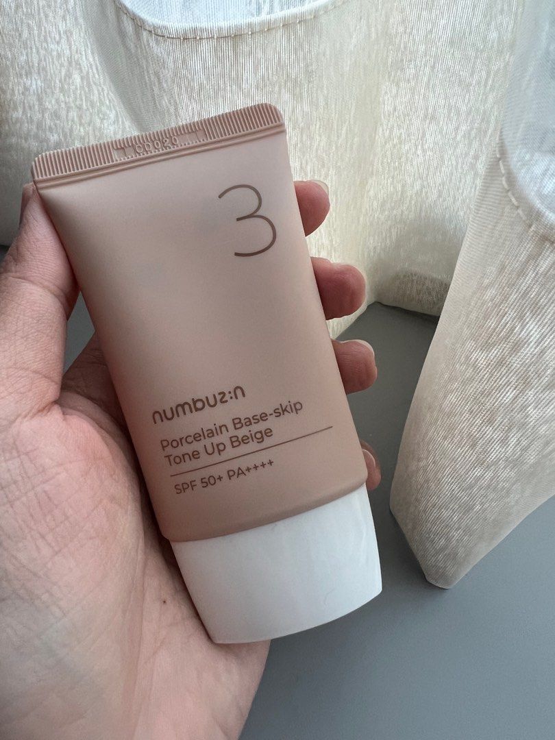 Numbuzin - tone up sunscreen sunblock - no 3 beige, Beauty & Personal ...