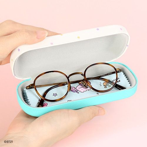 ON HAND BT21 My Little Buddy Glasses Case Set ( bts tata rj ), Hobbies ...