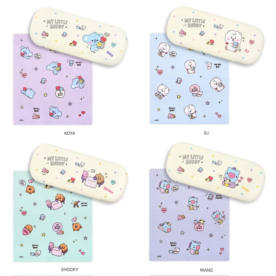 ON HAND BT21 My Little Buddy Glasses Case Set ( bts tata rj ), Hobbies ...