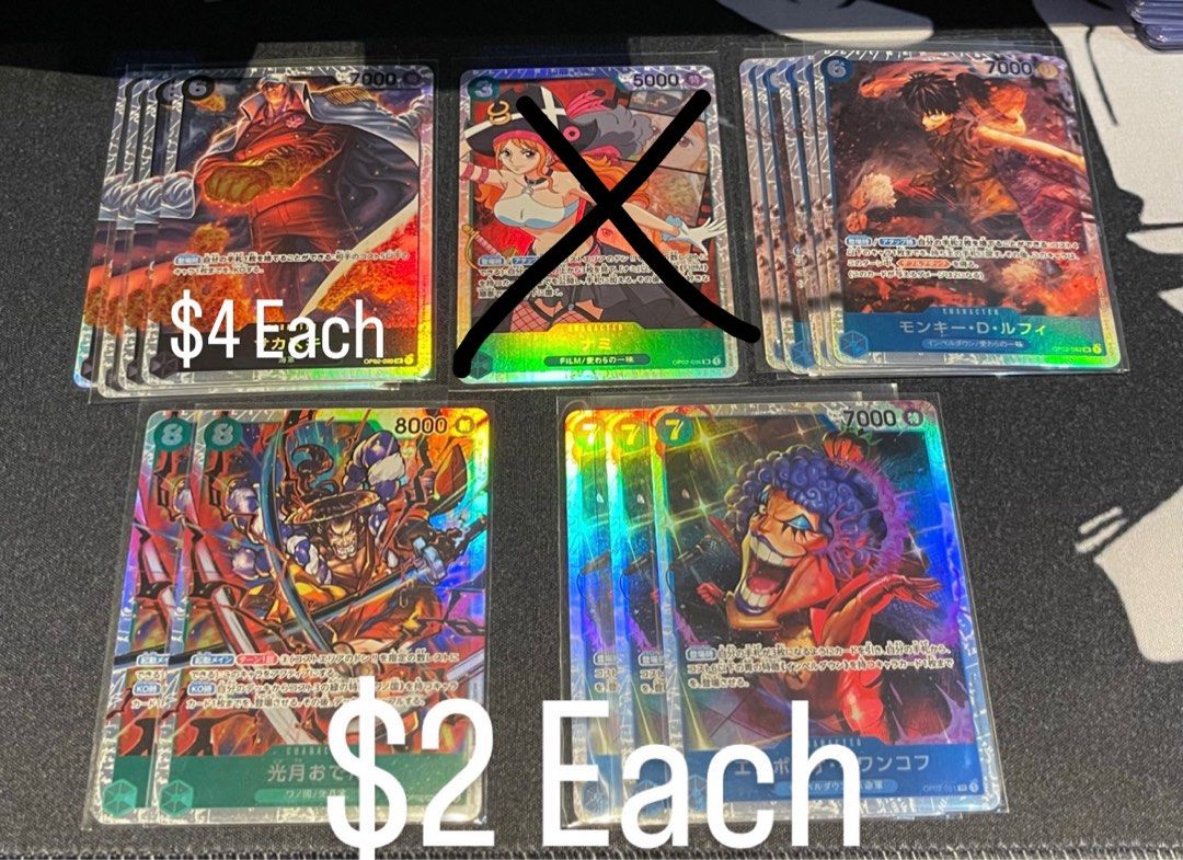 One Piece cards. OP1, OP2, OP3, OP4. One piece whitebeard ace kid mihawk king, Hobbies & Toys ...